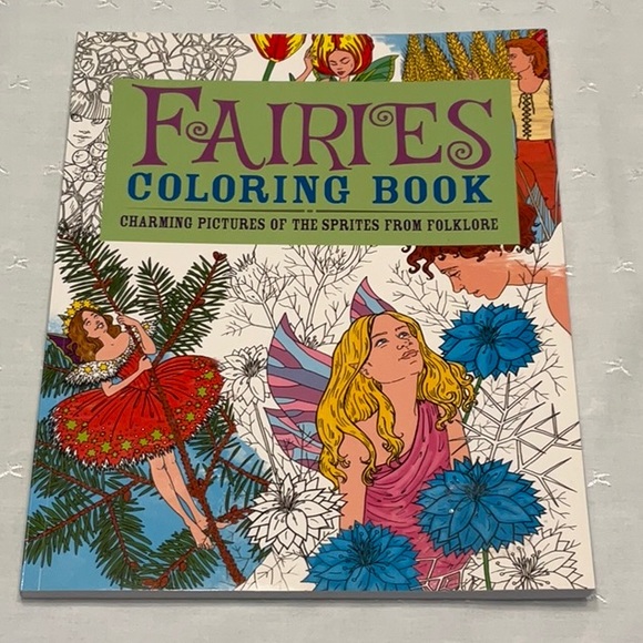 Chartwell Books | Games | Fairies Coloring Book Charming Pictures Of ...